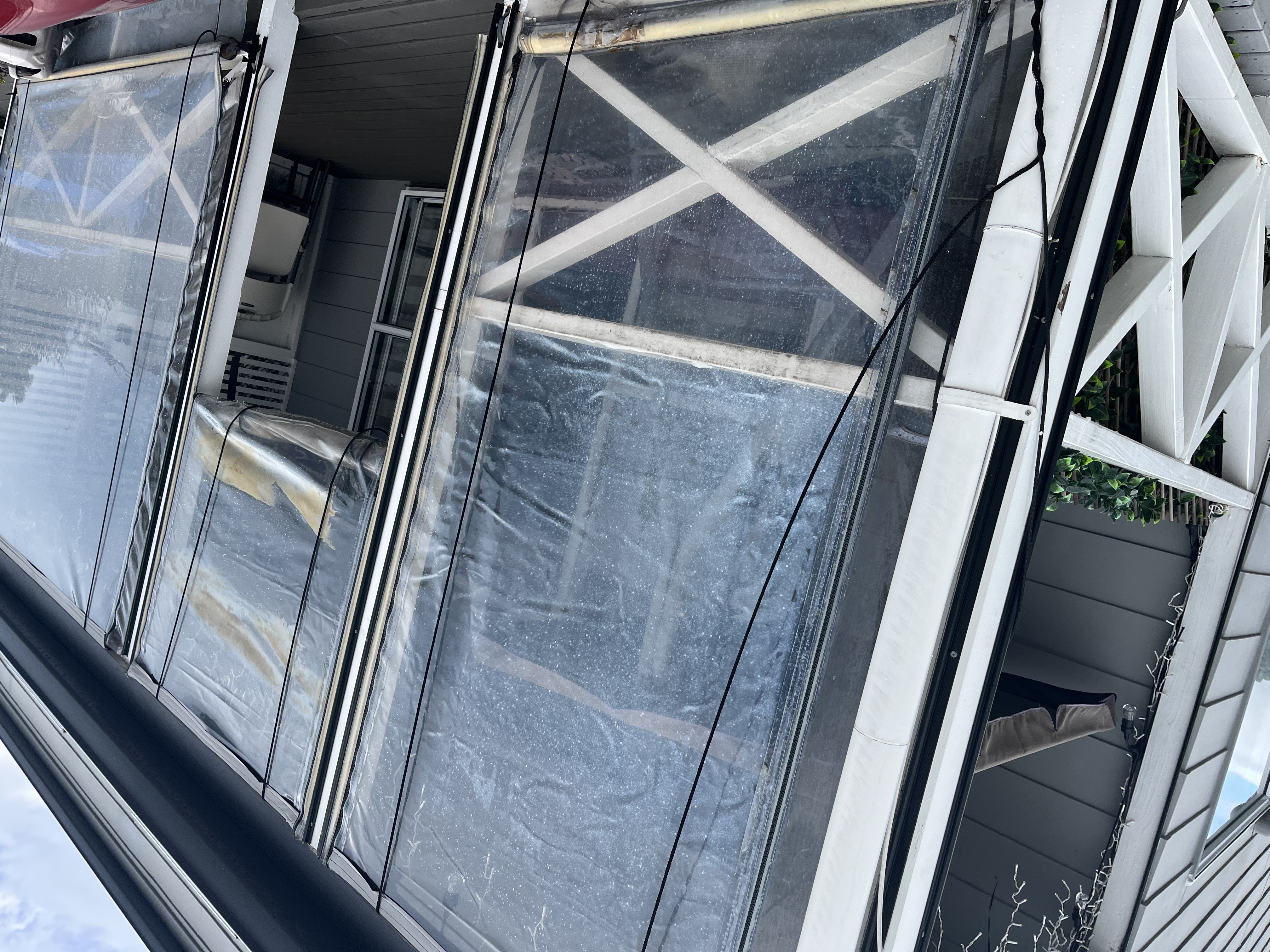 Installed glass or other option on existing balustrade to make water ...