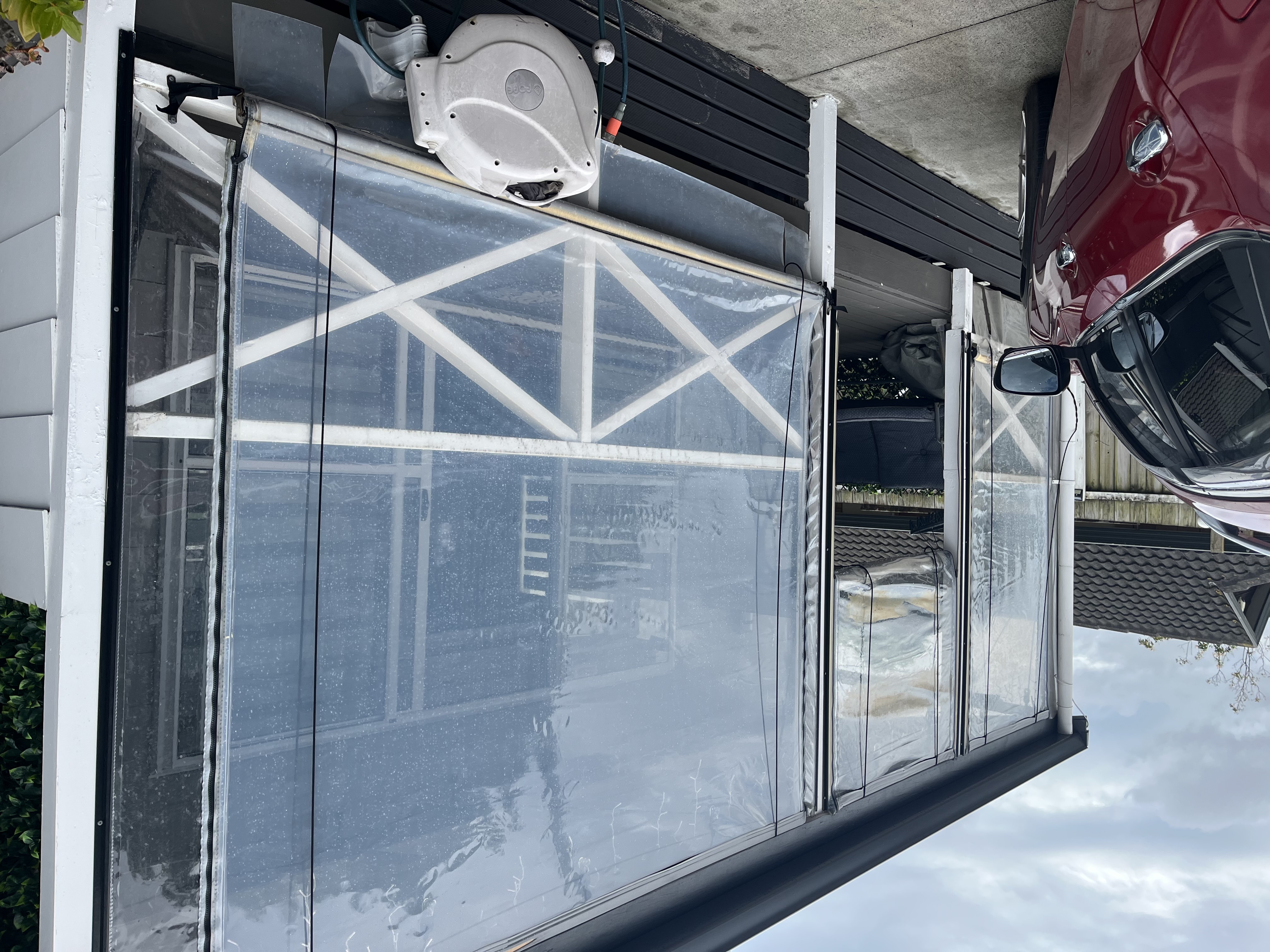 Installed glass or other option on existing balustrade to make water ...